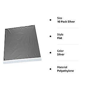 22x28 Jumbo Self-Seal Poly Mailer Bags 2.5 Mil (10 Pack Silver)