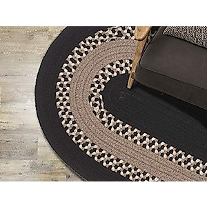 Colonial Mills Corsair Banded Oval Area Rug, 4X6, Blue