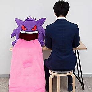 XKUN Cozy Gengar Cartoon Sleeping Pad 2 in 1 Nap Pillow Portable Foldable Sleeping Bag 63x19 Inches Nap Pad for Children Boys and Girls, for Movie Night, Nap and More, Best Gift for Kids