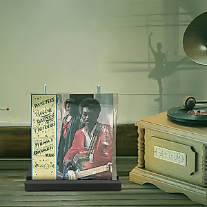 Tabletop Vinyl Record Holder – Record Display Now Playing-Perfectly with Record Collection Holders，Holds any Size Record -Doubles - Triple Gatefolds, even Box-Sets(Walnut)
