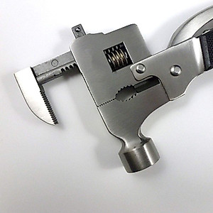 ADANSA Multi-tool Camping accessories, 21in 1 Multitool Survival Gear wrench Hammer, screwdriver pliers bottle opener Birthday Gifts for Boyfriend Husband Dad mens stocking stuffers, Black