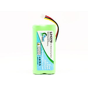 Replacement for Symbol LS4278 Rechargeable Battery - Compatible with Motorola Symbol LS4278 Barcode Scanner Battery (700mAh, 3.6V, NI-MH)