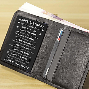 SOUSYOKYO Husband Birthday Card, Whe I Say I Love You Birthday Gifts, Happy Husband Bday Gifts from Wife