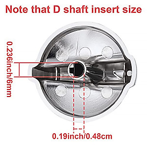 WB03T10325 Knobs Burner Control Knobs Compatible with General Electric GE Range Cooktop Knob 2691864 PS3510510 (6 Packs)