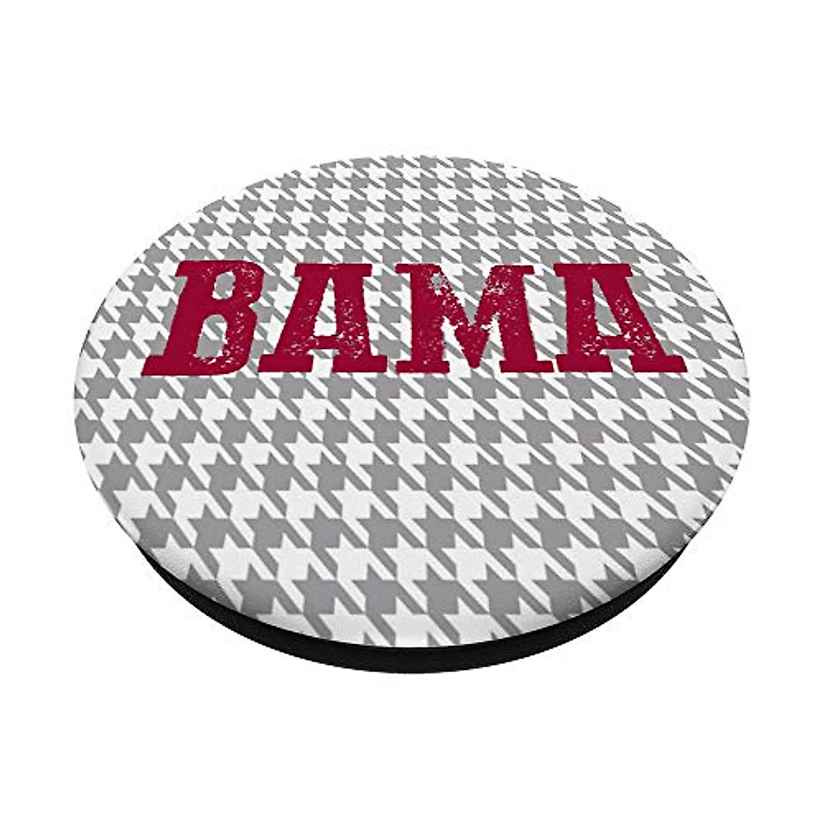 Houndstooth distressed Crimson "BAMA" Initial/Monogram PopSockets Swappable PopGrip