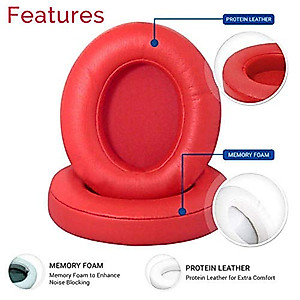 Memory Foam Replacement Earpads Ear pad Ear Cushions for Beats Studio 2.0/3.0 Wired and Wireless Ear Headphones Over Ear Headphones (Black)