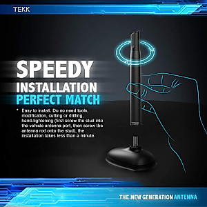 Tekk Short Antenna Compatible with 1997-2025 Ford F150 Pickup Truck | Designed for Optimized FM/AM Reception | 4.8 Inches