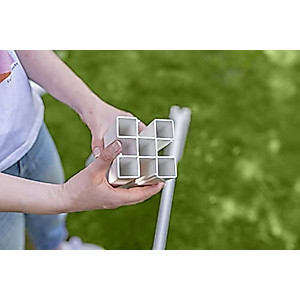 Vita Classic 4'X4'x11 Vinyl Raised, White VT17108 x 4ft Modular Garden Bed, 11" H