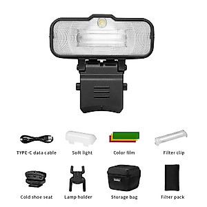 GODOX MF12 TTL 12W Macro Flash,2.4G Wireless Control Built-in 3.7V Lithium Battery Speedlite and Off-Camera TTL Speedlight Compatible with Canon Nikon Sony Fuji Olympus Panasonic with USB Light