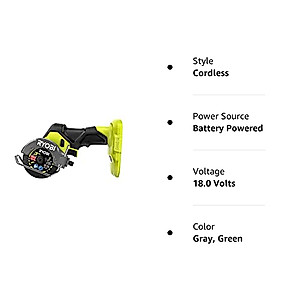 Ryobi PSBCS02 ONE+ HP 18V Brushless Cordless Compact Light Weight Cut-Off Tool (Tool Only, Battery Not Included)