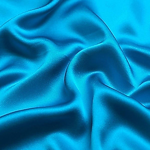 Light Pink 100% Pure Silk Fabric Solid Color Charmeuse Fabrics by The Pre-Cut 1 Yard for Sewing Clothing Width 44 inch