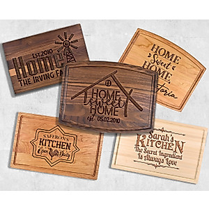 Personalized Cutting Board Housewarming Gift Mr and Mrs Custom Cutting Board Wood Engraved