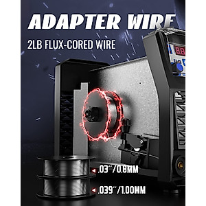 ANDELI Welding Machine 3 in 1,110V/220V Flux Core Welder,MIG Lift TIG MMA Gasless MIG Welder,Stick Arc Portable Welder Machine