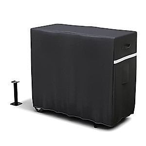 Grisun Griddle Cover for Camp Chef FTG600 Flat Top Griddle, 600D Fabric Waterproof Anti-Fade BBQ Cover for Blackstone 22" Griddle, Pit boss 22" Griddle with Stand, Come with Support Pole