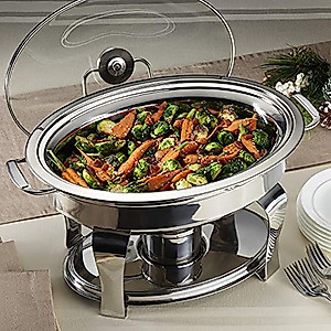 Tramontina 80205/548DS Oval Stainless Steel Chafing Dish, 4.2-Qt