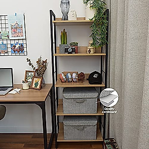 GRANNY SAYS Storage Bins with Lids, Fabric Storage Boxes, Closet Organizers and Storage for Clothes Large Storage Boxes for Organizing Wire Shelves Closet Bookshelf, Gray, 2-Pack