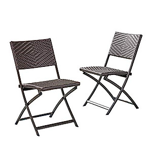 Christopher Knight Home El Paso PE / Iron Dining Chairs, 2-Pcs Set, Multibrown