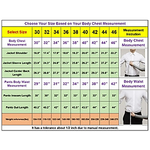 MOGU Mens Slim Fit Suit 2 Piece Tuxedo for Daily Business Wedding Party (Suit Jacket + Pants) US Size Blazer 40/Pants 36 Red