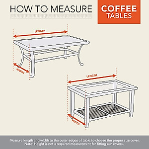 Modern Leisure Garrison Patio Ottoman/Coffee Table/Fire Pit Cover - Water-Resistant Fabric - Heavy-Duty Protection for Outdoor Patio Furniture - 48" L x 25" W x 18" H - Heather Grey