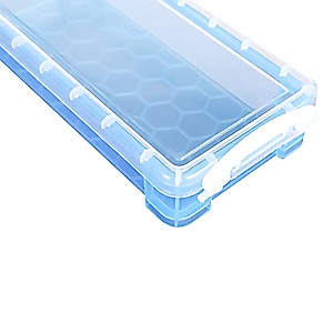 XMSound 6 Pack Large Capacity Pencil Box with White Buckles, Office Supplies Storage Organizer Box, Brush Painting Pencils Storage Box Watercolor Pen Container Drawing Tools