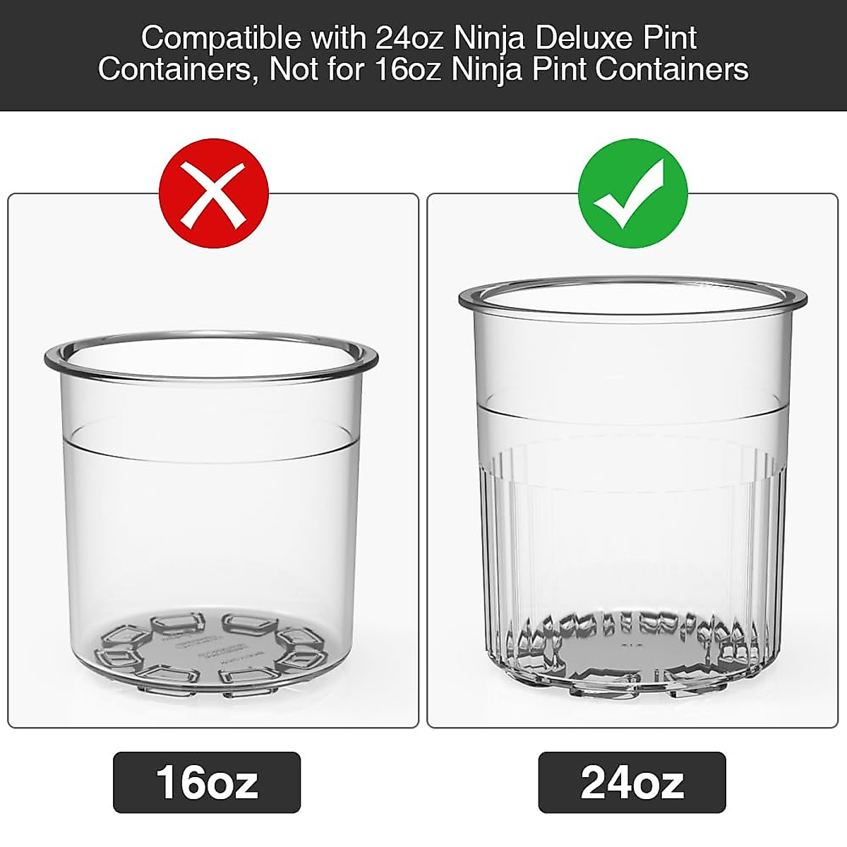 ARCOOLOR Ice Cream Neoprene Sleeve, Reusable Insulated Sleeves for Ninja Creami Pints, Compatible with NC501, NC500 Series Deluxe Ice Cream Maker Containers -Containers not Included (24oz, 4 Pack)