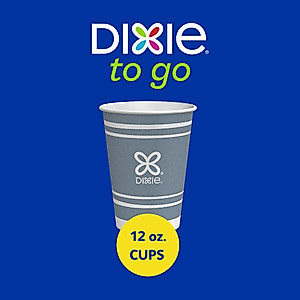 Dixie To Go Medium Paper Coffee Cups With Lids, 12 Oz, 132 Count, Disposable Cups For On-The-Go Hot Beverages