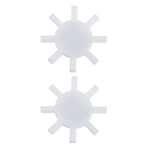 ULTECHNOVO Cross Type Stir Bar 2pcs Stirring Bar Stir Plate Bar Mixer Stir Gear Shape Stir Bar Laboratory Bar Stir Bar Gear Shape Gear Mixer Stir PTFE White Magnet Magnetic Retriever