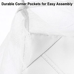 Yescom 8'x8' UV30+ Gazebo Canopy Replacement Top Cover White for Dual Tier Outdoor Patio Garden Tent Y0018T07