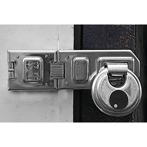 ABUS Diskus 20/80 Heavy Duty Stainless Steel Disk Padlock - Rustproof Circle Storage Lock with 7/16" Shackle - Made in Germany - Keyed Different