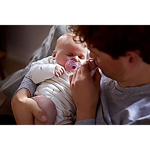 Philips AVENT Soothie Heart Pacifier, 0-3 Months, Pink/Light Pink, 4 Pack, ‎SCF099/42