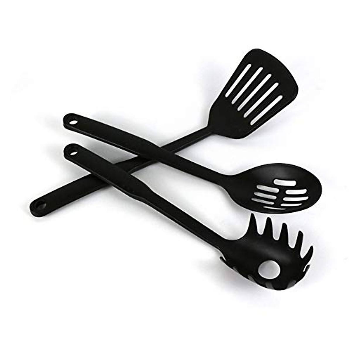 LMMDP 6 PCS Kitchen Utensils Set Non-Stick Dishwasher Safe Cooking Tools Spoon, Slotted Spoon, Spatula, Skimmer, Ladle, Pasta Server