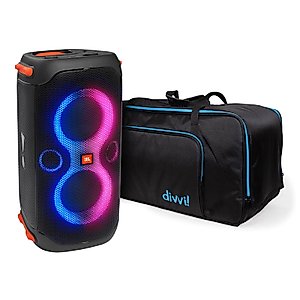 JBL PartyBox 110 Portable Bluetooth Speaker Bundle with divvi! Protective Transport Bag