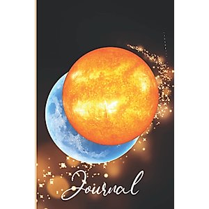 Journal Notebook Galaxy-Sun-Moon-Stars-Space: Notebook Diary 6" x 9" 120 Pages