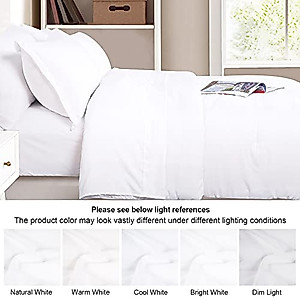 PHF Ultra Soft Comforter Sets Queen-7 Pieces Bed in A Bag Comforter & Sheet Set All Season-Comfy Lightweight Bedding Set Comforter, Sheets, Pillowcases & Shams, White