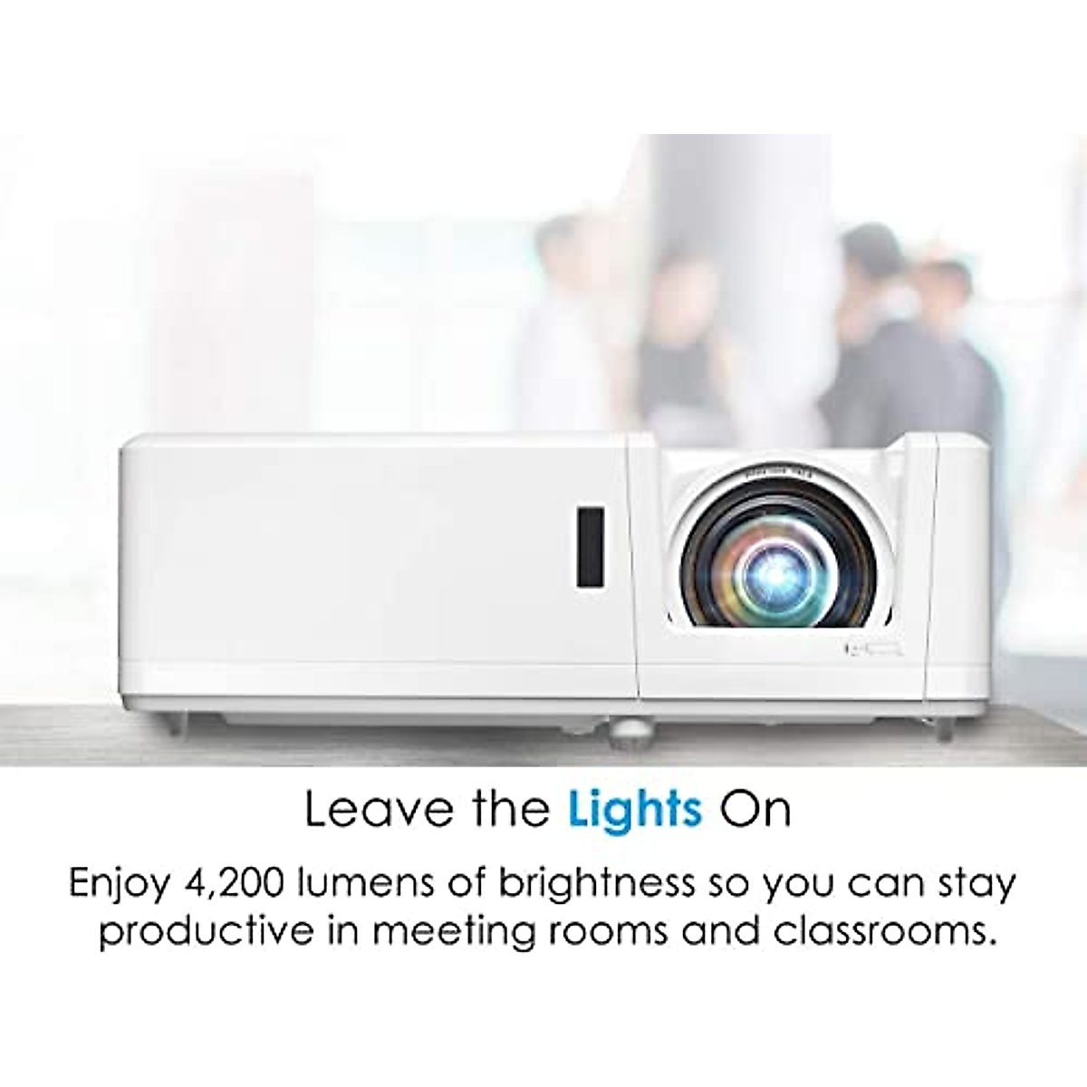 Optoma ZH406STx Short Throw Full HD Professional Laser Projector | DuraCore Laser Technology | High Bright 4,200 Lumens | 4K HDR Input | Four Corner Image Adjustment | Network Compatible