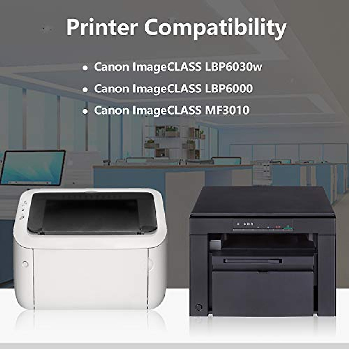 1 Black 125 | CRG-125 Toner Cartridge Replacement for Canon ImageCLASS LBP6030w LBP6000 MF3010 Printer,Sold by TopInk