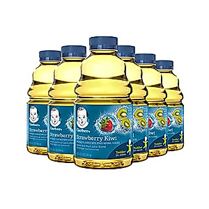 Gerber Water & Fruit Toddler Juice Blend, Strawberry Kiwi, 32 Ounce Bottles (Pack of 6)