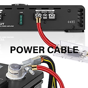 BOSS Audio Systems KIT20 0 Gauge Amplifier Installation Wiring Kit - A Car Amplifier Wiring Kit Helps You Make Connections and Brings Power to Your Radio, Subwoofers and Speakers