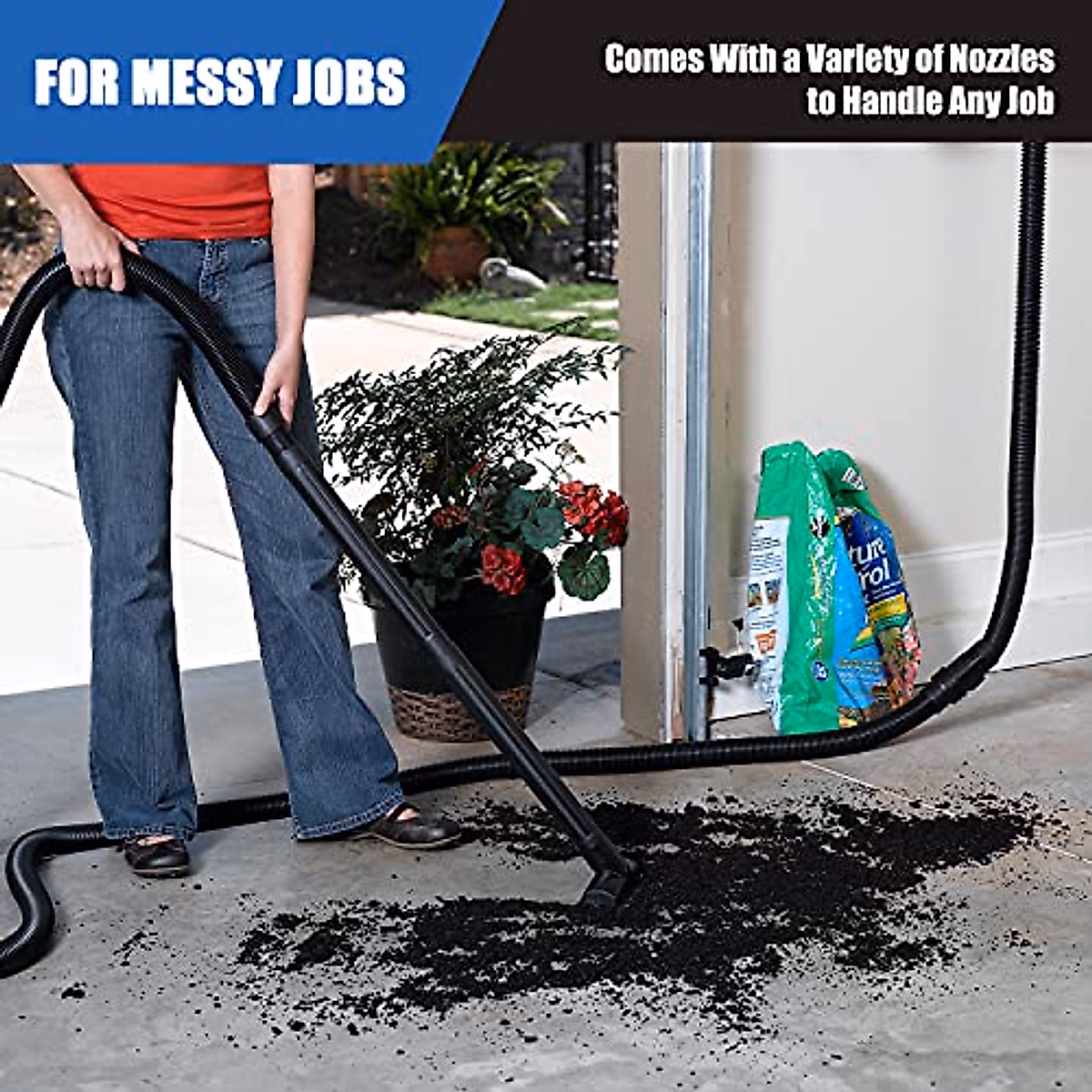 Vacmaster VWMB508 0101 5 Gallon Wall-Mount Wet/Dry Vacuum with Remote Control Operation