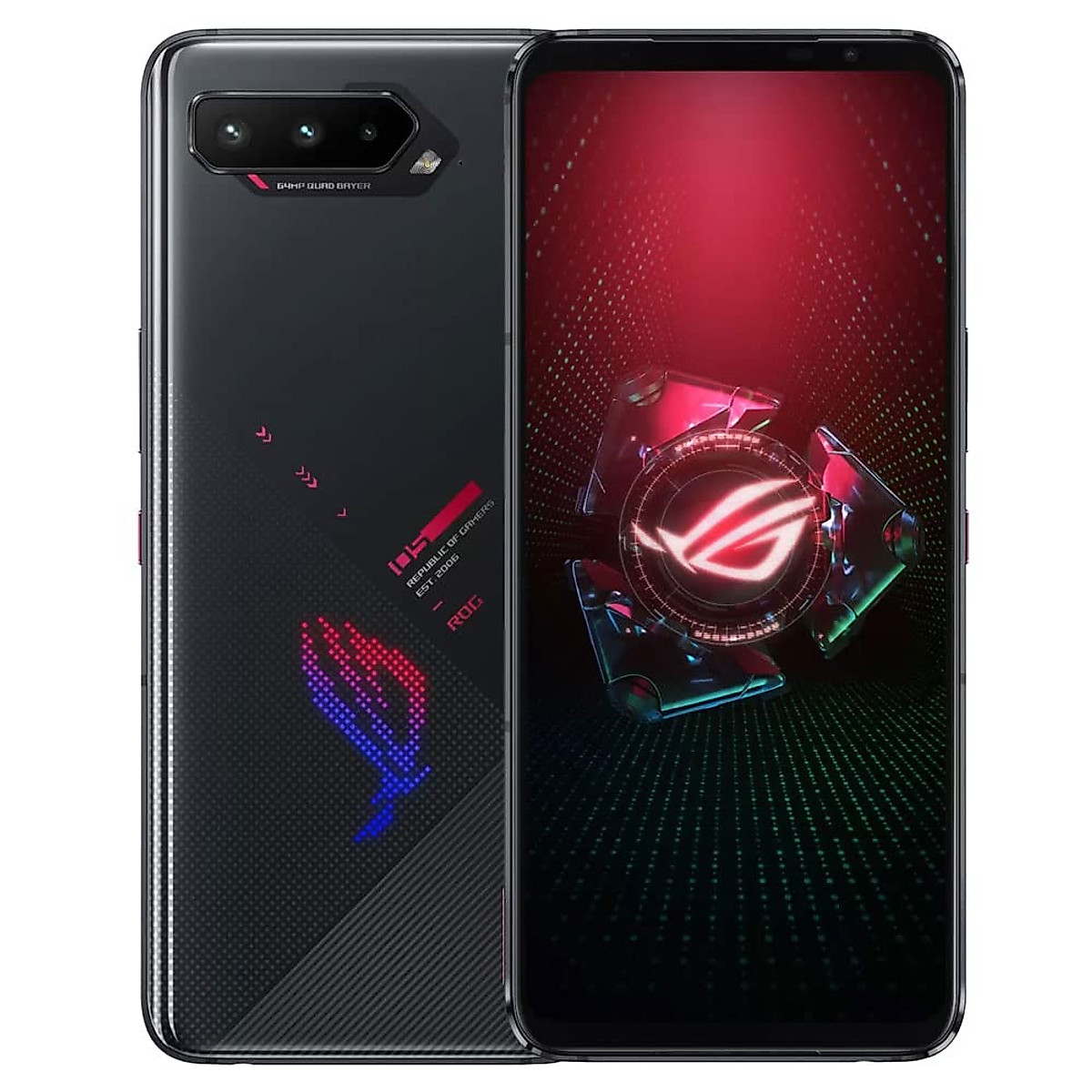 Asus ROG Phone 5 ZS673KS / I005DA 5G Dual 128GB 12GB RAM Factory Unlocked (GSM Only | No CDMA - not Compatible with Verizon/Sprint) Tencent Games Google Play Installed - Phantom Black