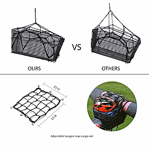 Rear Bike Basket, Bike Basket Rear with 2 Rainproof Covers and Cargo Net, Metal Bike Rear Basket with Reflective Waterproof Cover and Bicycle Rear Basket Lining,WOOFOPT Bike Rack Basket