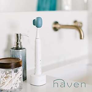 Haven Toothbrush Cover - Fits Electronic and Manual Toothbrushes - Toothbrush Case Holder for Travel - Set of Two Tooth Brush Cap Protectors (White and Coral)