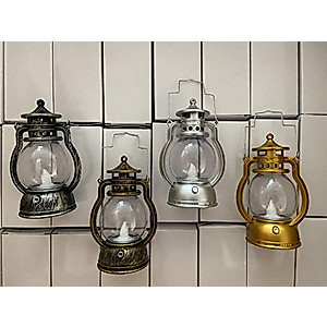 Hanging LED Lights Outdoor Landscape Lanterns with Retro Design for Patio, Yard, Garden and Pathway Decoration (Bronze Silver)