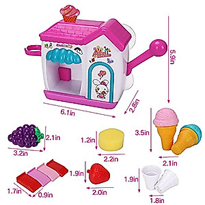 AugToy Bath Toys for Toddlers 3-4 Years, Ice Cream Foam Maker Bath Toys for Kids Ages 4-8, Bubble Pretend Cake Play Set Water Bathtub Toys for Girls Boys Age 3 4 5 Year Old Gifts Birthday Easter