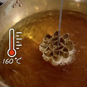 Thai Dok Jok Sesame Cookies Brass Mold Maker Crispy Biscuit Blossom Lotus Flowers Thai Sunflower Cookie 3.15" (Medium)