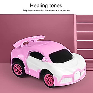 CUTULAMO Mini Watch RC Car Toy, 2.4G Independent Signal Watch RC Car Toy Dust Cover USB Cable for Outdoor(Pink Type 1)