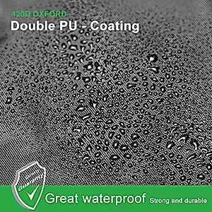 G2CAMP Oversize Larger Tractor Riding Lawn Mower Cover and Zero-Turn 79.92"L x 50"W x 53.93"H with Waterproof - Black