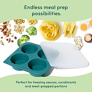 Anytime Freezer Tray | Anyday Microwave Cookware | Soup Freezer Molds | Silicone Molds | Freezer Containers for Food Storage Reusable | 1 x ½ Cup Tray