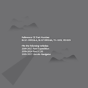 HVAC Blower Motor Resistor AC Blower Control Module Fits 2009-2017 Ford Expedition 2009-2014 Ford F150 2009-2017 Lincoln Navigator Replace BL3Z-19E624-A BL3Z19E624A YH-1829 YH1829