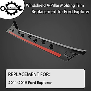 Windshield Trim Molding A-Pillar Set, Compatible with 2011-2019 Ford Explorer, Front Outer & Inner Left Driver, BB5Z7803145AA BB5Z-7803137-AA BB5Z-7803137-AB 926-450 BB5Z-7803145-AA Window Accessories